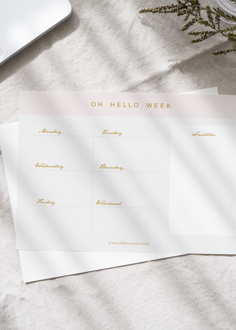 Oh Hello Week - Free Printable Planner - oh hey cindy